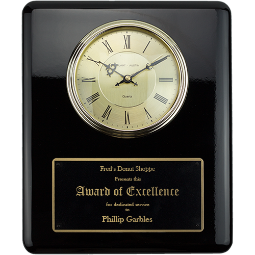 Piano Black Wall Clock Award - QuickStarz